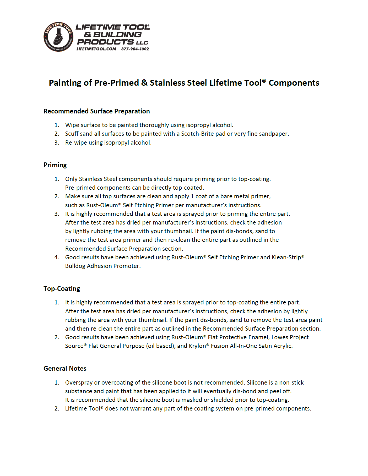 Painting primed and stainless steel