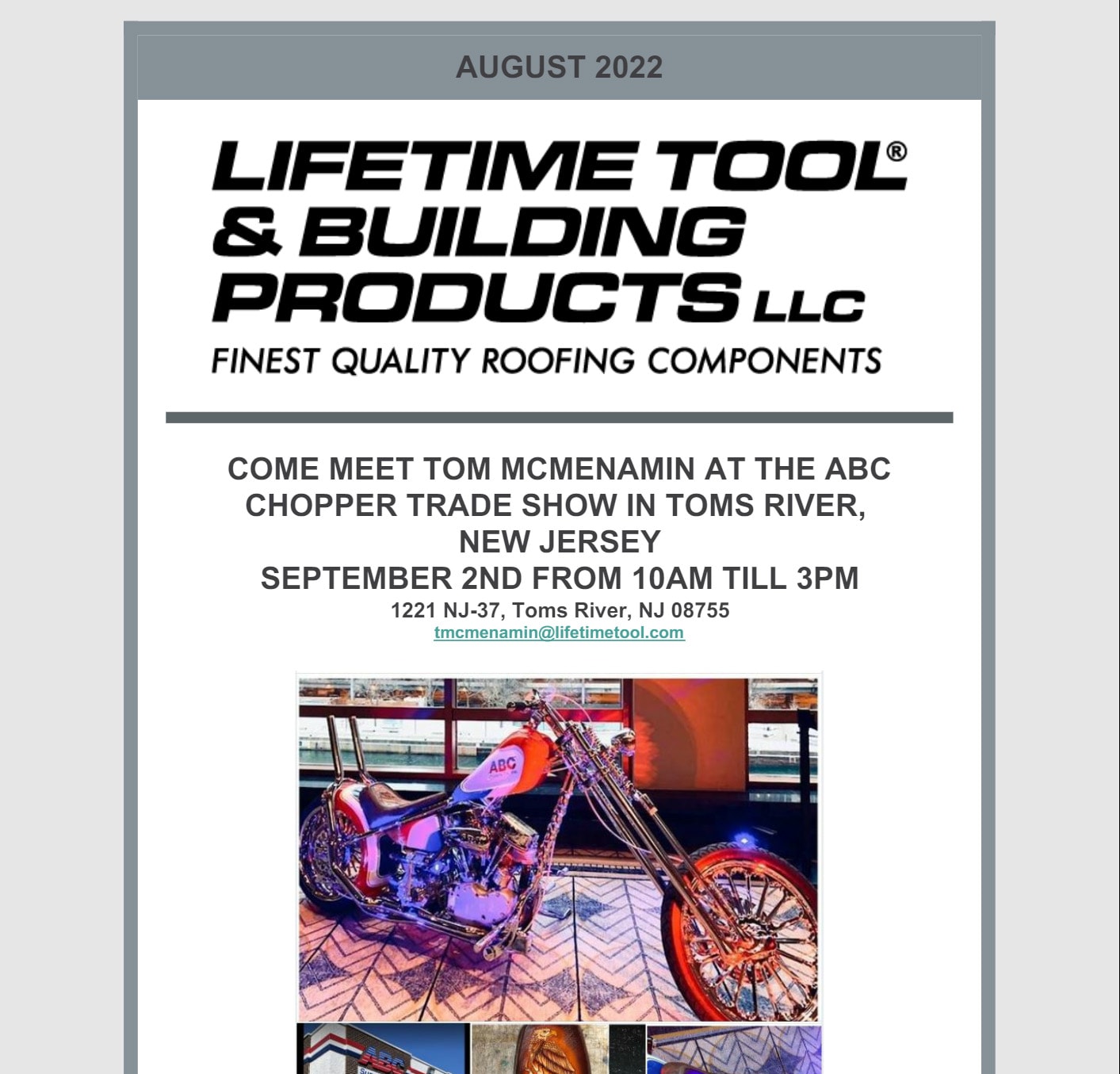 Lifetime Tool® Newsletter August 2022 | Lifetime Tool & Building ...