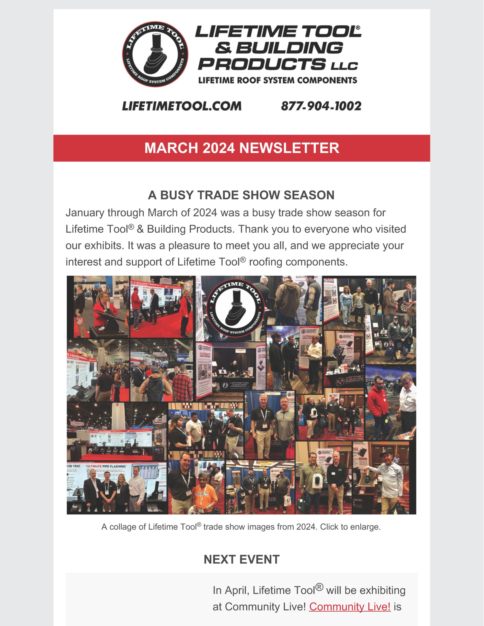 Lifetime Tool® Newsletter March 2024 | Lifetime Tool & Building ...